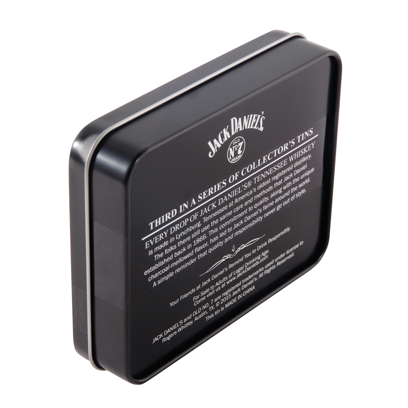 Custom rectangular metal tin boxes