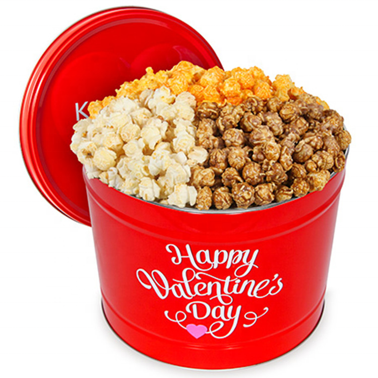 Fashion empty holiday popcorn tins