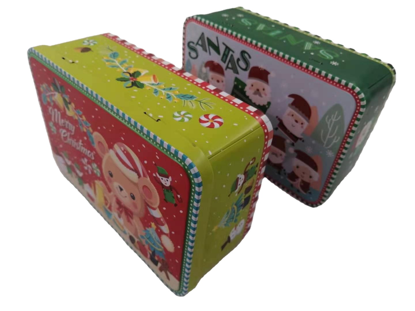 Hinged rectangular gift tin