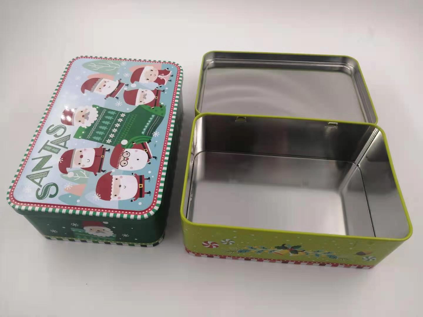 Hinged rectangular gift tin