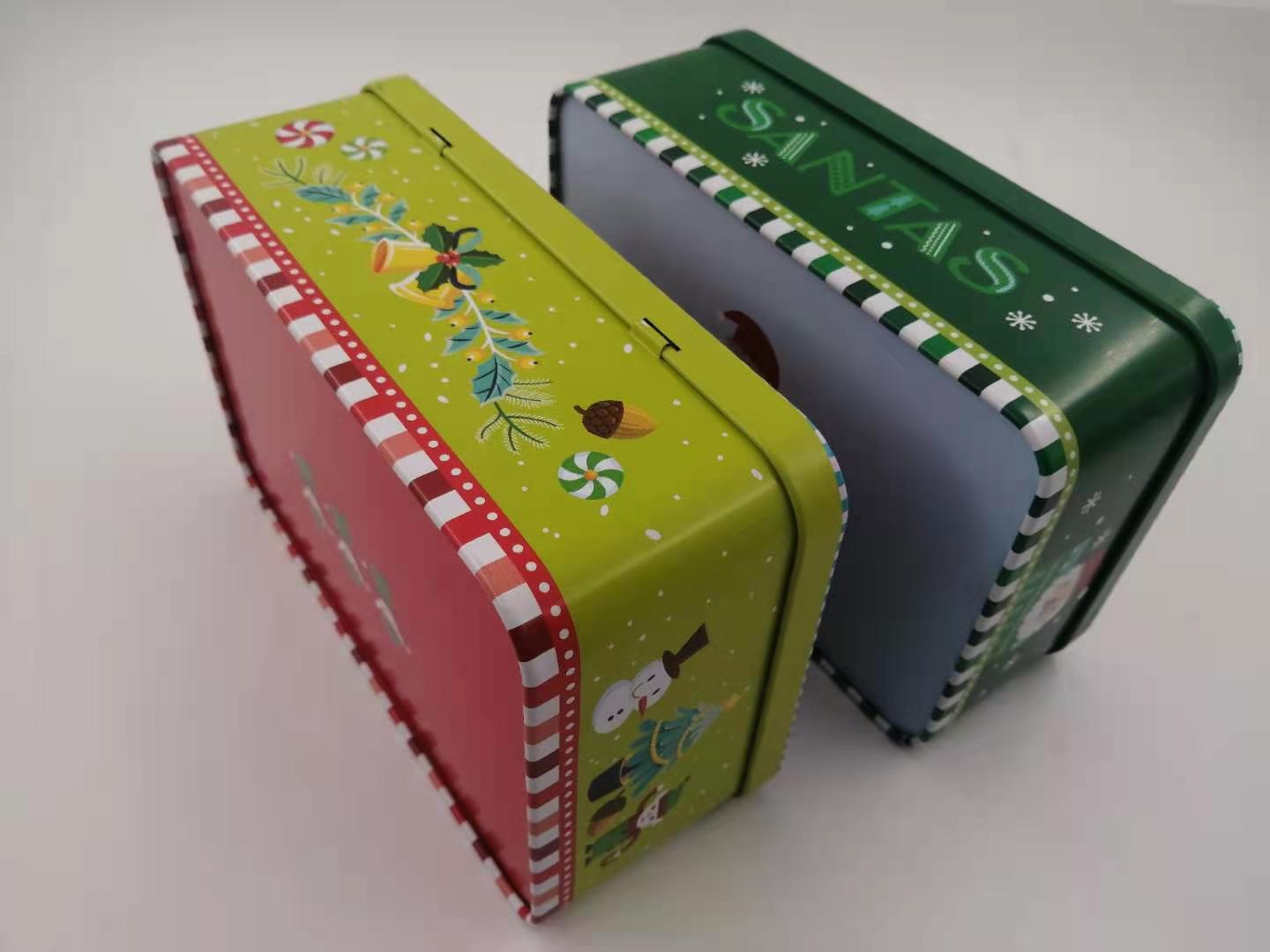 Hinged rectangular gift tin
