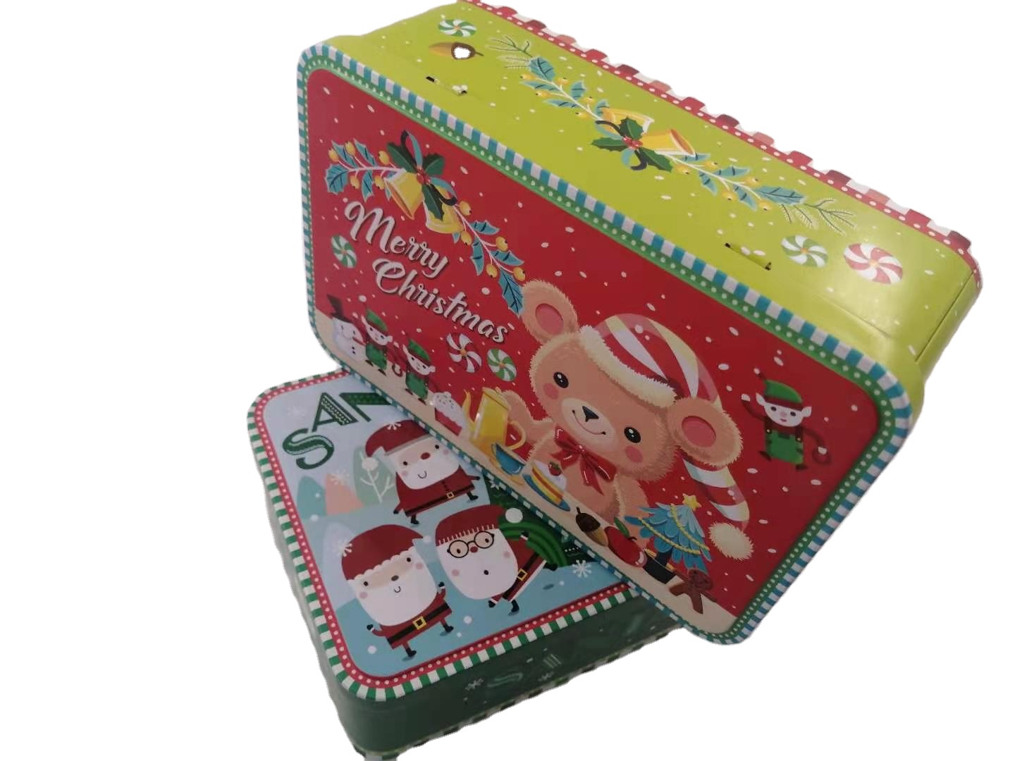 Hinged rectangular gift tin