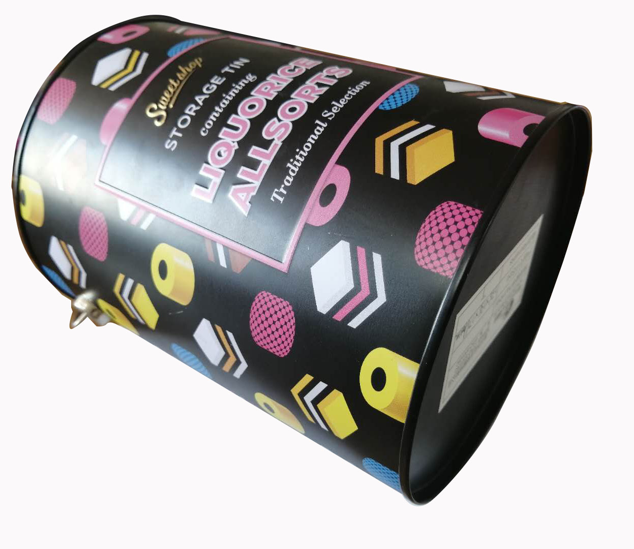 Popcorn tin bucket with handle