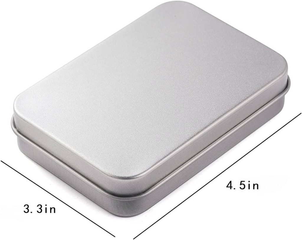 Rectangular Empty Hinged Tin Box Containers For Home